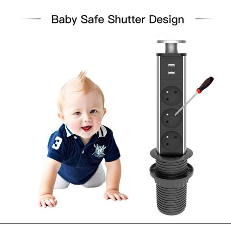 Table Power Point Socket Pop Up Pull Outlet Usb Ch Vicedeal