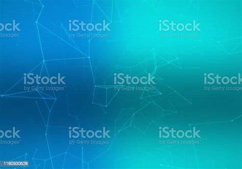Abstract Background Structure Of Connect Lines And Particles Connection