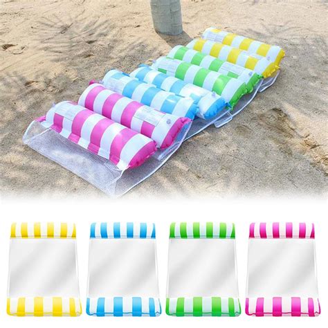 접이식 플로팅 워터 해먹 플로트 라운지 팽창식 수영장 매트 플로팅 침대 의자 수영 에어 매트리스 수영장 액세서리