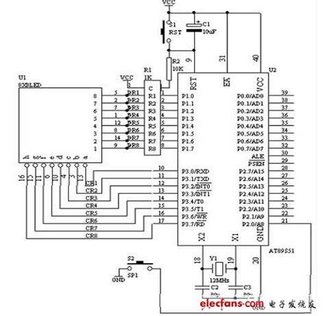 Microcontroller Based Dot Matrix Led Display Schematics Simple Graphics Circuit Diagram Projects
