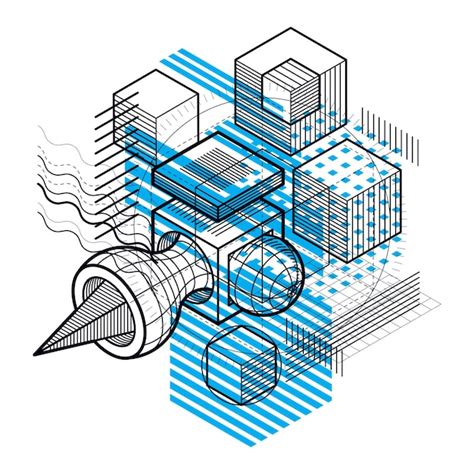Premium Vector 3d Abstract Vector Isometric Background Layout Of Cubes Hexagons Squares