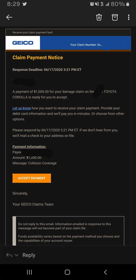 I Had A Claim Earlier This Year And Received An Email From No Reply Today Is This