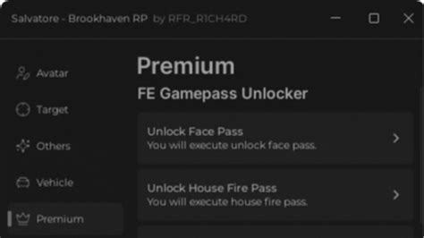 FE Unlock Gamepasses Script