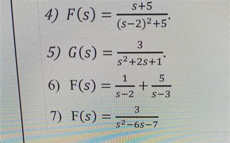 Solved 4 Fss−225s5 5 Gss22s13 6
