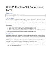Ps Template Docx Unit Problem Set Submission Form Overview Your Name Your SU Email