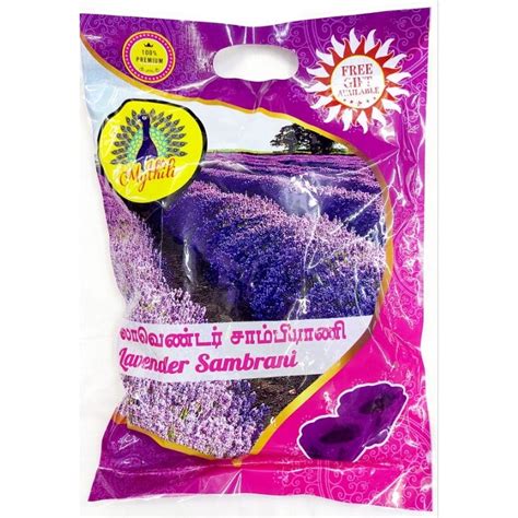 Mythili Sambrani Big Size Sambrani With Free T Rose Marikolundu Lavender Sambrani Shopee