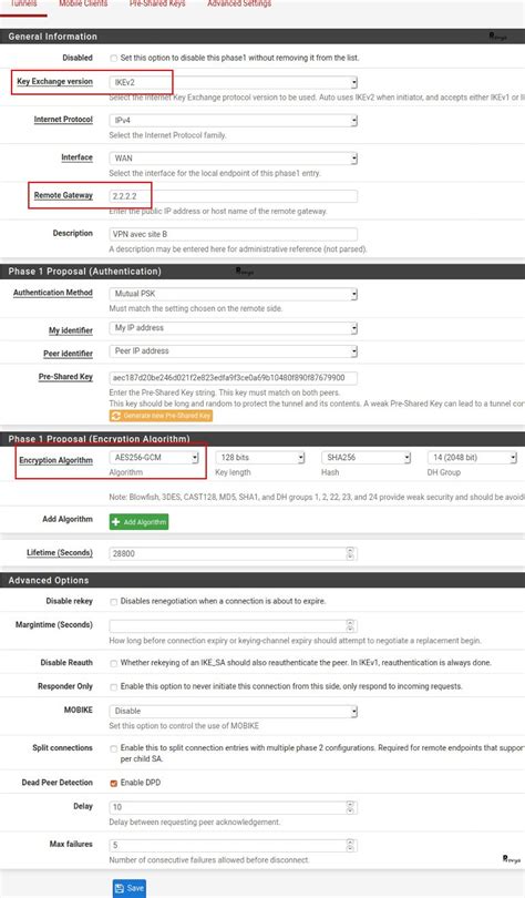 PfSense Configuring A Site To Site IPsec VPN Provya