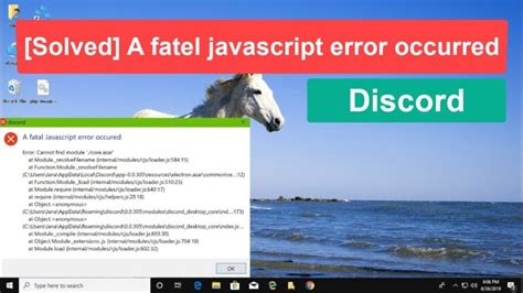 Error Fatal De Javascript En Discord Solución Mundowin