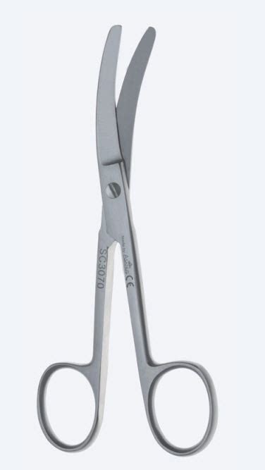 Ножницы для пуповины Busch Буш Sc3071 кольцевая ручка длина 160мм изогнутые тупоконечные