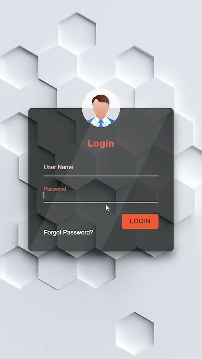 Login Form Using Html Css Shortsfeed Shorts Shortvideo Ytshorts