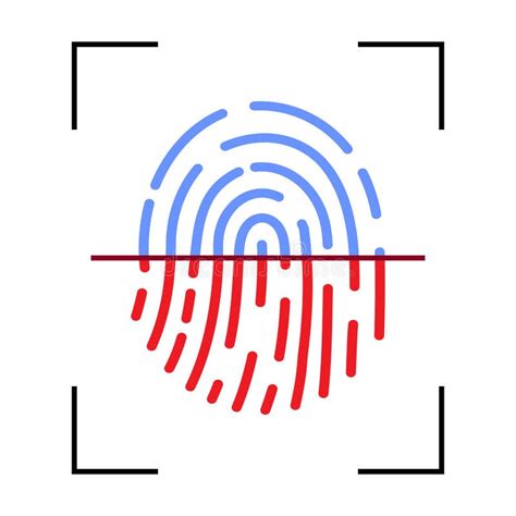 Fingerprint Scanning Icon Sign Vector Illustration Stock Vector Illustration Of Unique