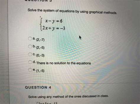 Solved Question 1 Use Back Substitution To Solve The System