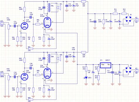 wzmacniacz pcl schemat schematy tube amplifier schematic diagram Circuito electrónico