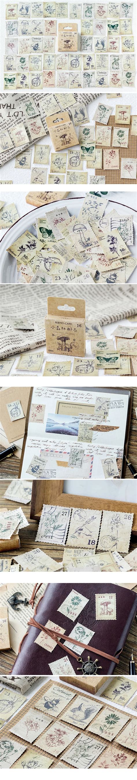 46 шт кор Винтаж животных Печать бумажные наклейки для украшения стены стикеры сделай сам