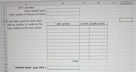 Solved Write A Vba Program The Will Use An Excel Spreadsheet