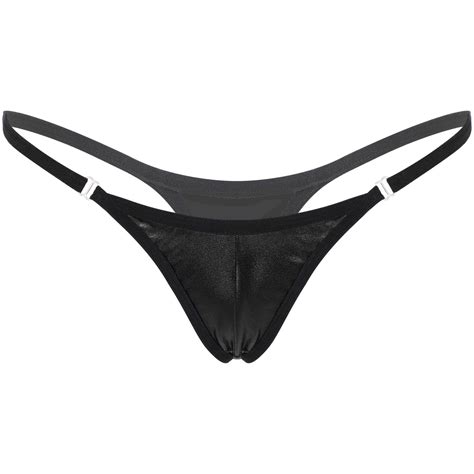 Zaldita Womens Shiny Latex Low Rise Micro Back G String Thongs T Back Tiny Panties Underwear