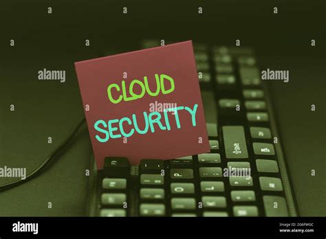 Writing Displaying Text Cloud Security Conceptual Photo Imposing A Secured System Of Existing
