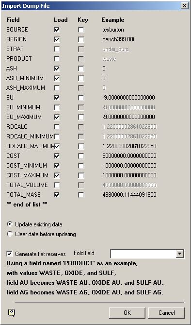 Vulcan Igantt Import Dump File