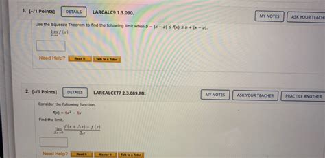 Solved My Notes Ask Your Teache 1 [ 1 Points Details