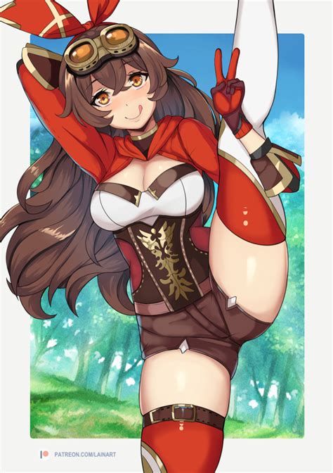 Amber Genshin Impact Drawn By Lainart Danbooru