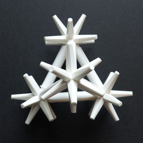 Dodecahedron Model With Star Connectors Geometry