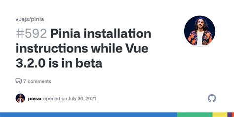 Pinia Installation Instructions While Vue 320 Is In Beta · Issue 592 · Vuejspinia · Github