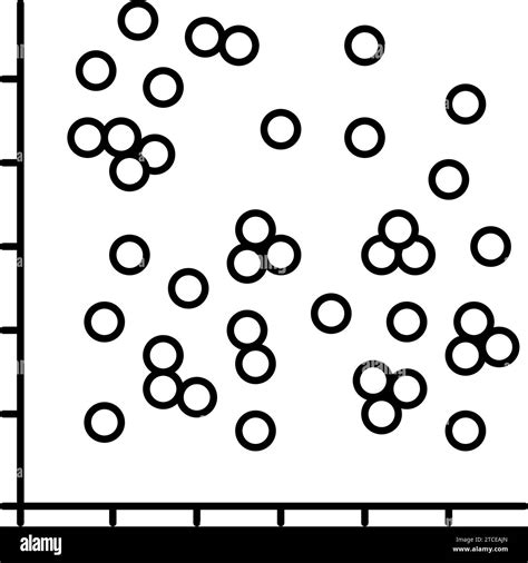 data clustering database line icon vector illustration stock vector