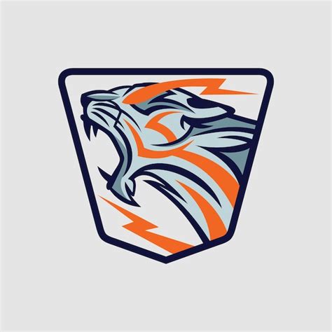 라이트닝 팬더 로고 프리미엄 벡터