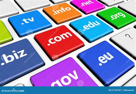 Web Domain Names Computer Key Stock Illustration Illustration Of Code