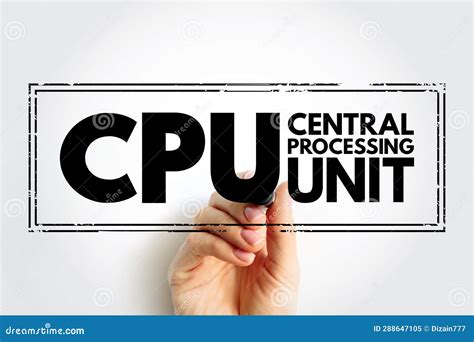Cpu Central Processing Unit Electronic Circuitry That Executes Instructions Comprising A