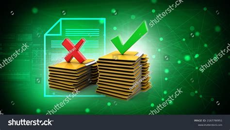 3d Rendering File Folder Wrong Sign Stock Illustration 2167790951 Shutterstock