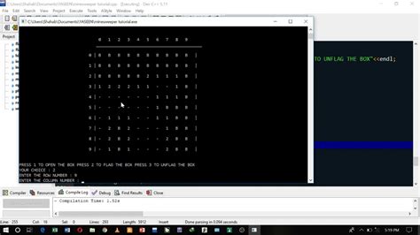 Dev C Programming Tutorials How To Make Minesweeper Without