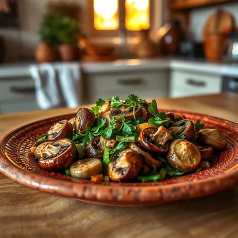 Салата с мариновани гъби Рецепта