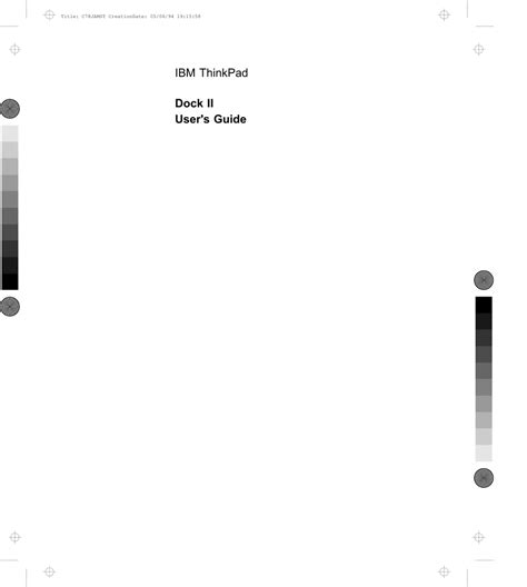 IBM ThinkPad Dock II User Manual Manualzz