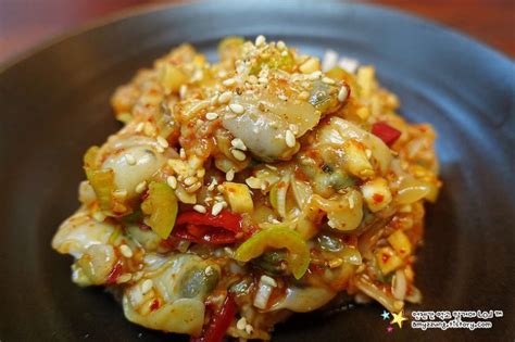 짠맛~비린맛을 줄인 진정한 밥도둑 조개젓무침 만들기 요리 반찬 요리법 식품 아이디어