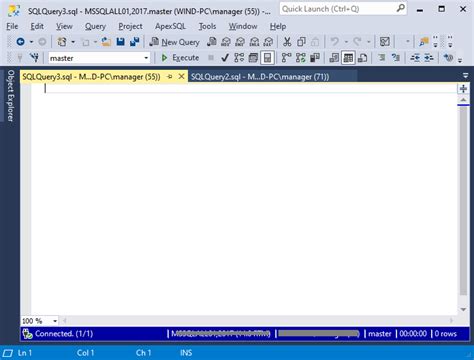 Sunsick S Tech Blog Sql Server Use Custom Color For Ssms Sql Server Management Studio Status Bar