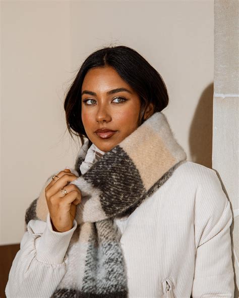 Mooloola Amour Scarf In Cream Charcoal Free Shipping And Easy Returns