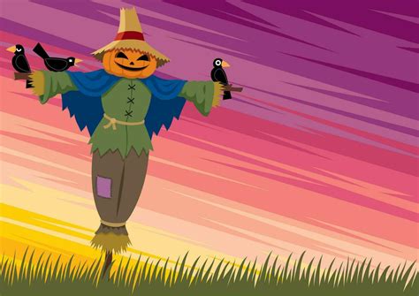 Scarecrow Background 2 35692716 Vector Art At Vecteezy
