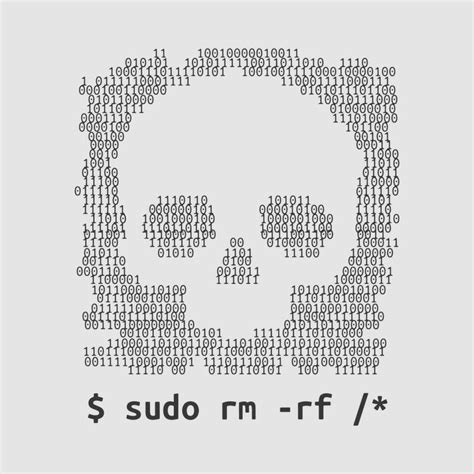 Linux Command Vector Illustration Power Of Sudo Rm Rf 36706661 Vector