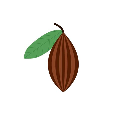 Cocoa Beans Flat Design Vector Illustration Vector Art At Vecteezy