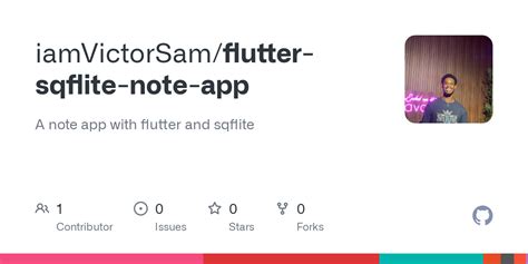 Github Iamvictorsam Flutter Sqflite Note App A Note App With Flutter And Sqflite