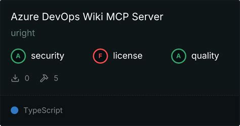Score Azure Devops Wiki Mcp Server Glama