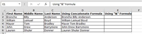 joining text using formula in microsoft excel
