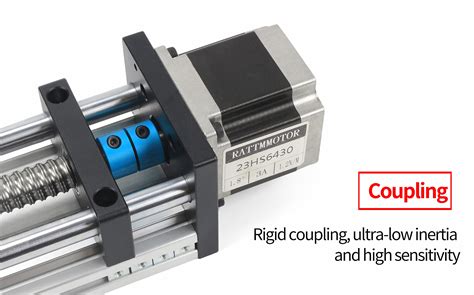 RATTMMOTOR Linear Stage Actuator Travel Length 300mm Double Optical Axis Ball Screw Linear Slide