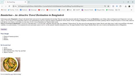 Ishtiaque Fahim On Linkedin Html Travelblog Firstproject