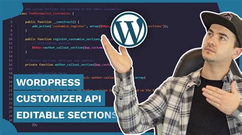 wordpress customizer api editable sections theme development raddy