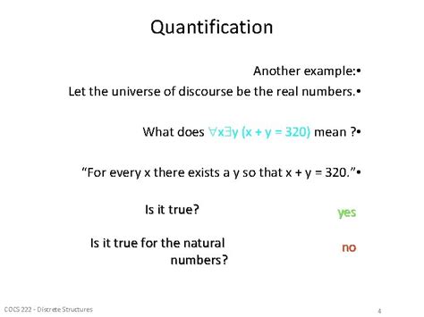 Universal Quantification Example Let The Universe Of Discourse