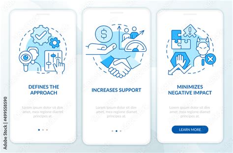 Stakeholder Management Plan Blue Onboarding Mobile App Screen