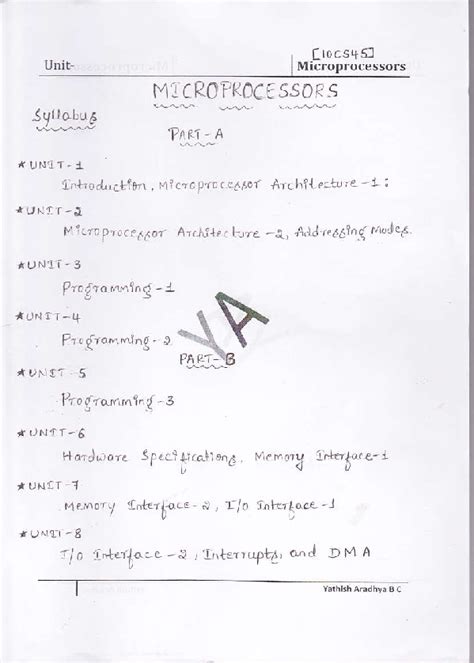 Pdf Unit 3 And 4 Programming 1 And 2 10cs045 Microprocessor V T U Yathish Aradhya