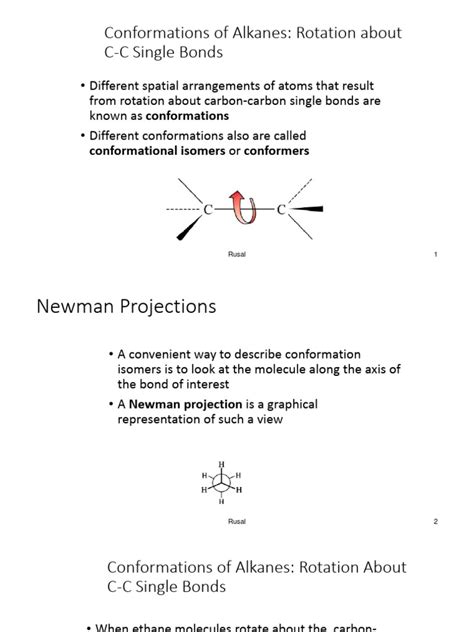 Conformational Isomers Pdf Conformational Isomerism Molecules
